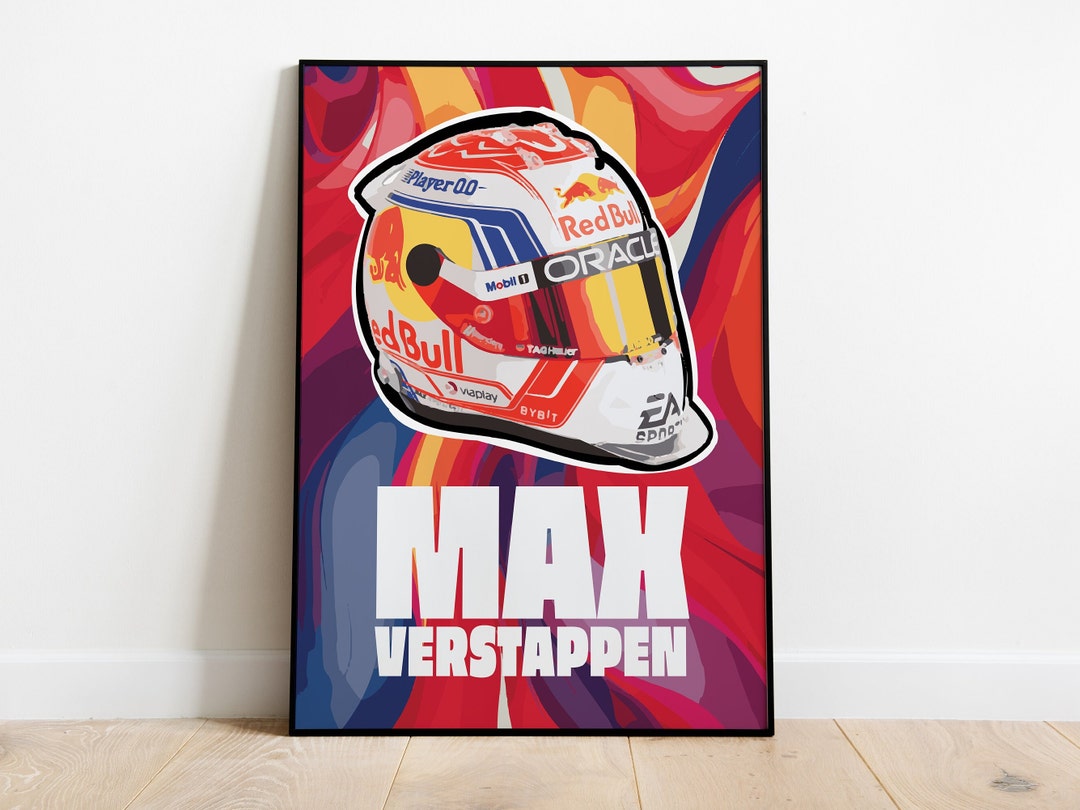 Max Verstappen Red Bull F1 Helmet 2023 Poster Print - Etsy