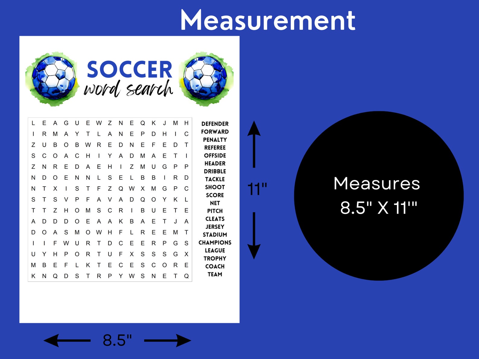 Soccer Party Printable Word Search Soccer Puzzle Soccer Printable Word ...