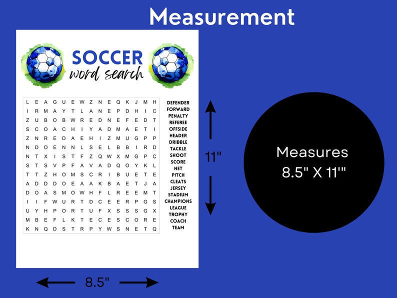 Soccer Party Printable Word Search Soccer Puzzle Soccer Printable Word ...