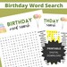 Birthday Word Search Puzzle: Printable Party Game (PDF) - Etsy
