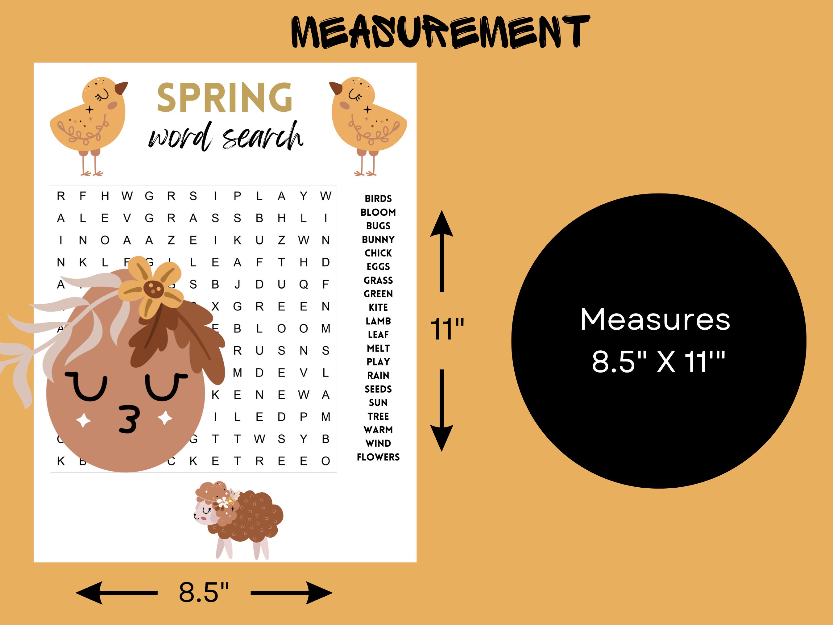 Spring Word Search for Kids - Fun Engaging Printable Puzzle - Seasonal ...