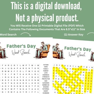 Fun Father's Day Printable Word Search Puzzle - Unique Father's Day ...