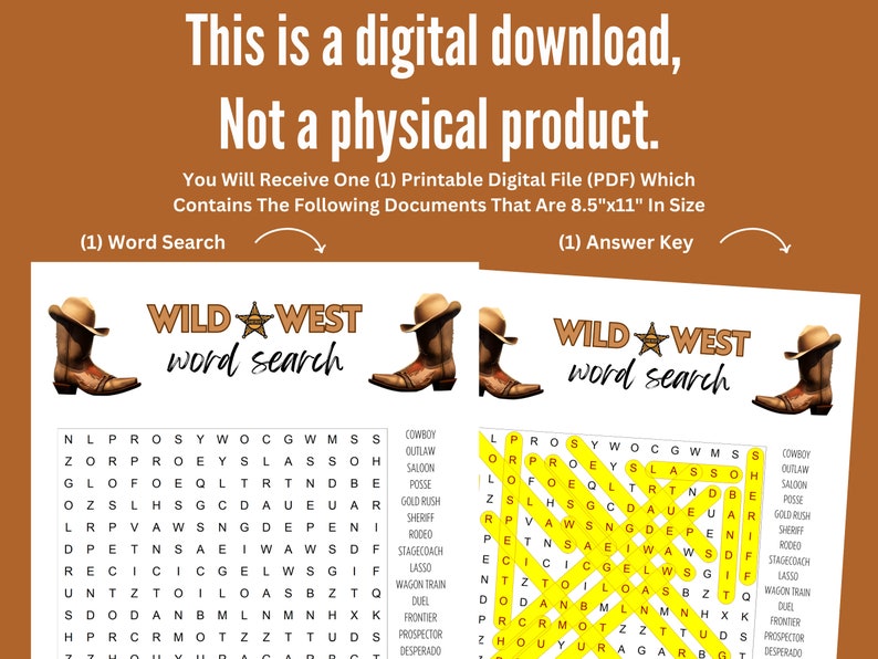 Wild West Word Search Puzzle Challenging Cowboy Old West Themed wild-west-word-search-puzzle-challenging-cowboy-old-west-themed