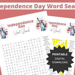 Independence Day Word Search Printable - Fun 4th of July Puzzle ...