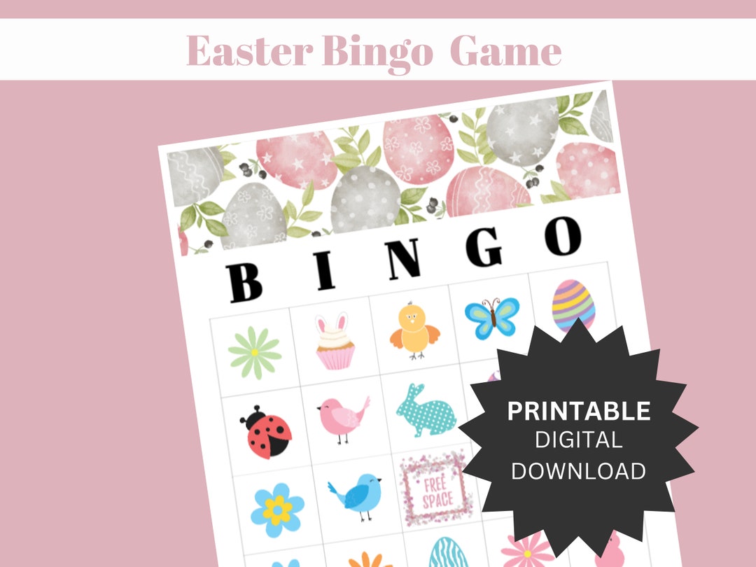 Printable Easter Bingo Game for Kids and Family | Easter Activities and ...