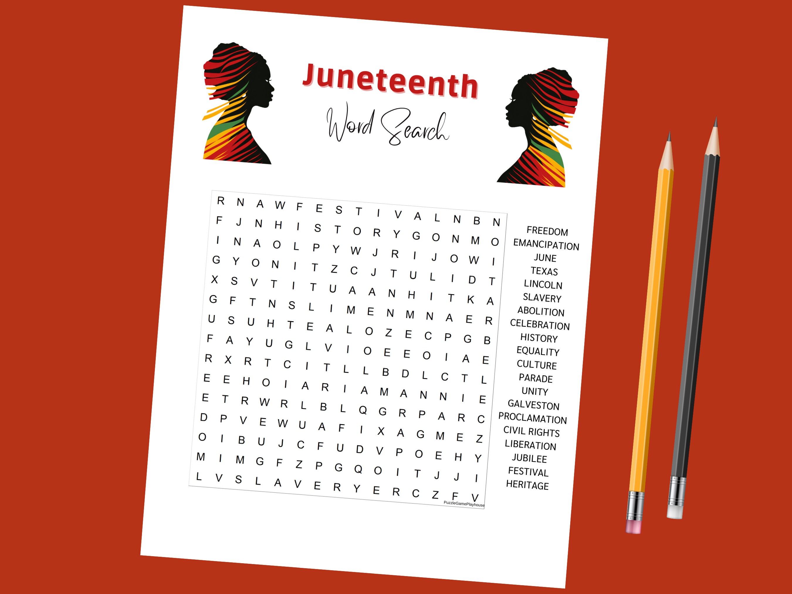 Juneteenth Celebration Printable Word Search - Educational Activity ...