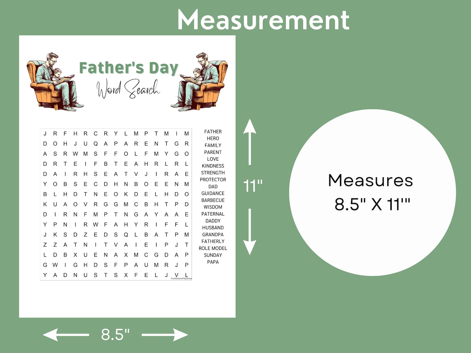 Fun Father's Day Printable Word Search Puzzle Unique Father's Day Gift ...