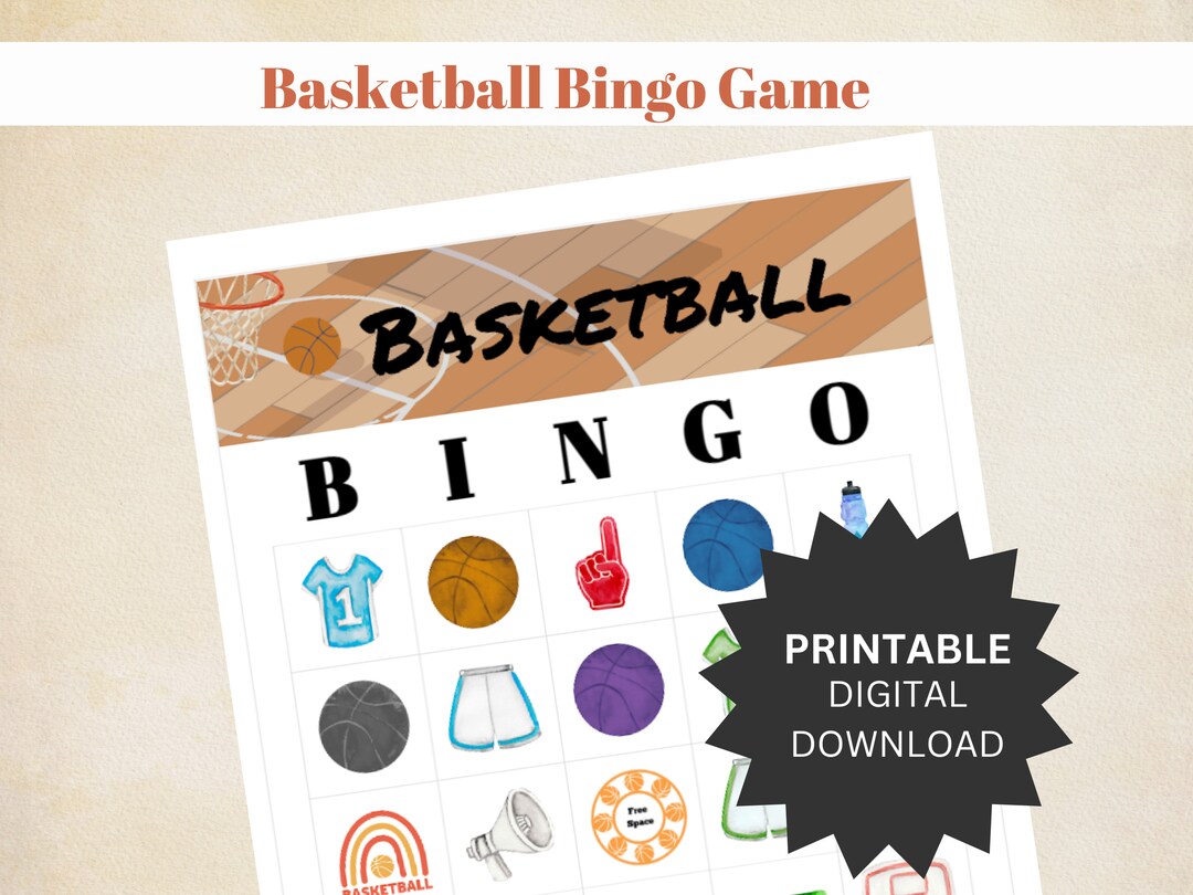 Basketball Bingo Game - Fun Game for Fans and Players - Printable ...