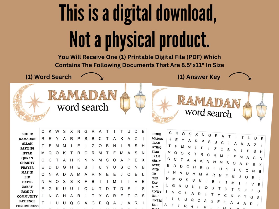 Ramadan Word Search Printable Puzzle Fun Search A Word Ramadan ...
