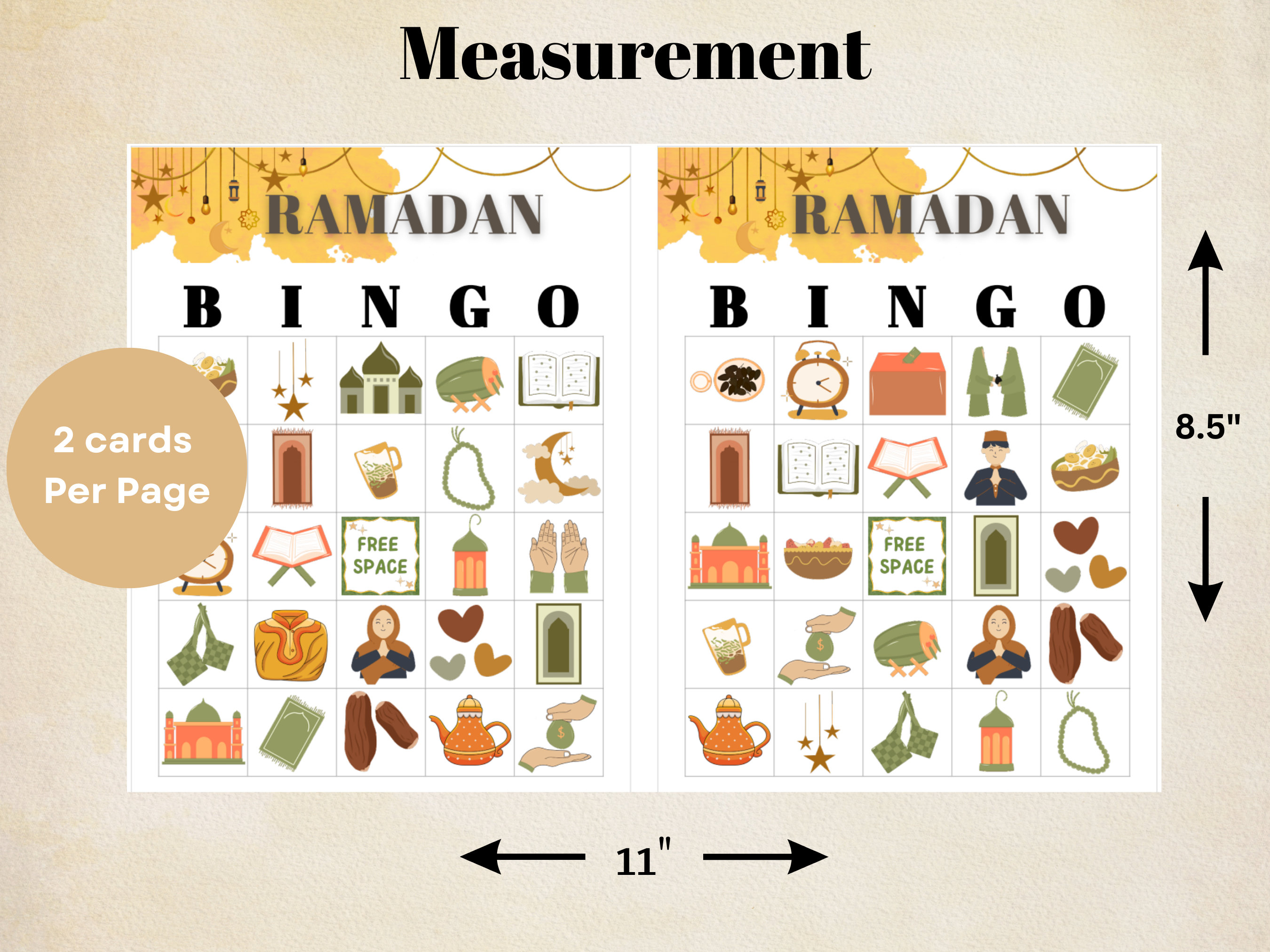 Ramadan Bingo Game - Muslim Kids Mosque Sunday School Activity ...