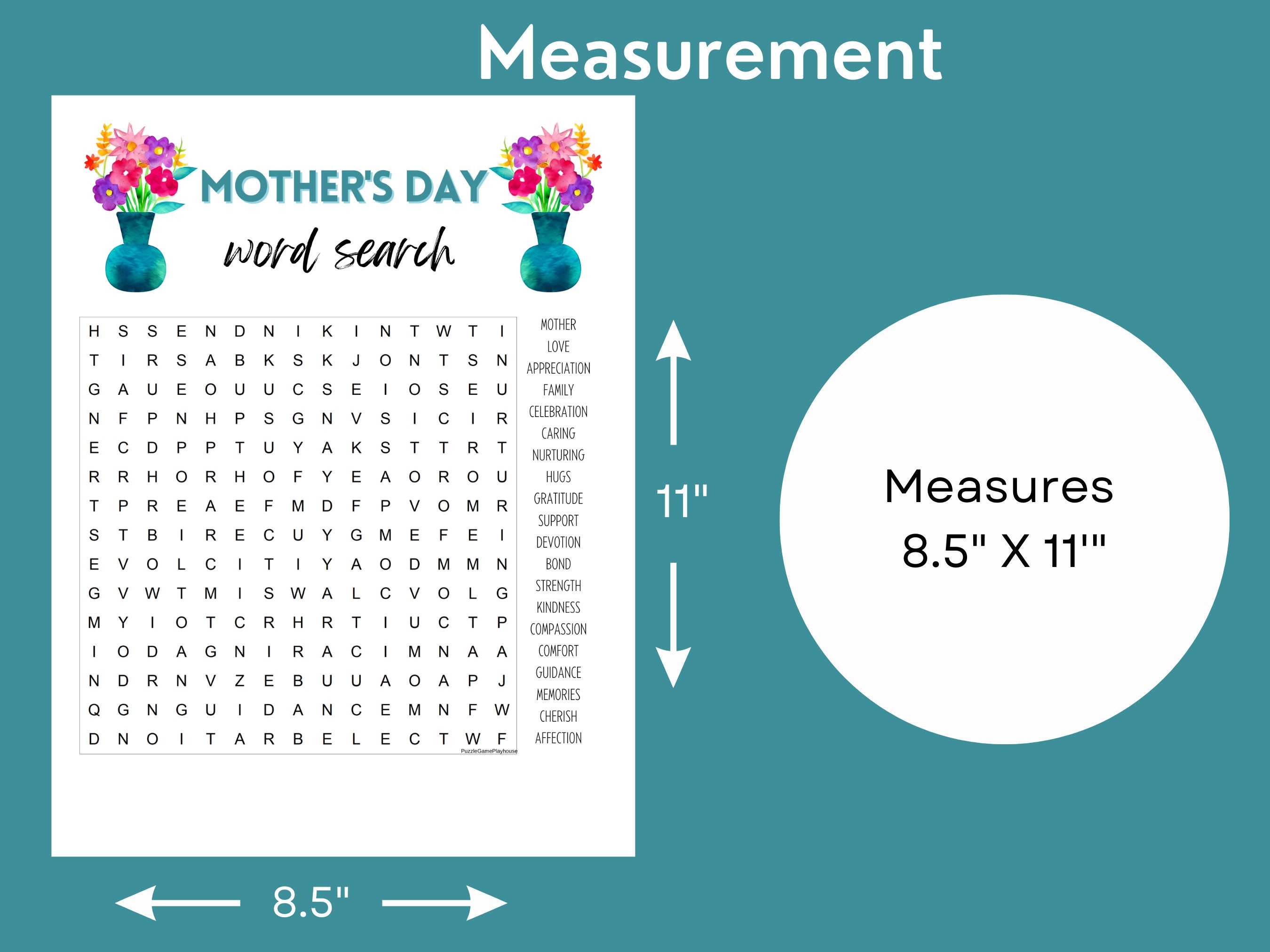 Mother's Day Word Search Puzzle - Fun and Engaging Activity for Mom ...