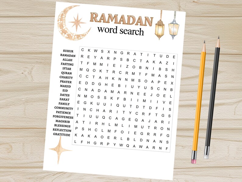 Ramadan Word Search Printable Puzzle Fun Search A Word Ramadan Printable Ramadan Islamic ...