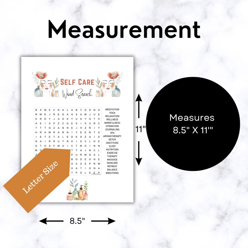 Self-care Word Search Puzzle: Wellness Activity (digital Download) - Etsy