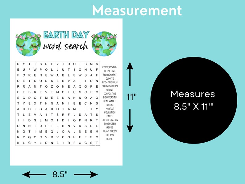 Earth Day Word Search Puzzle - Engaging Eco-friendly Activity for Kids ...