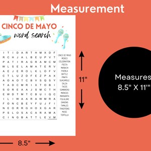 Cinco De Mayo Word Search Puzzle - Mexican Fiesta Printable Party Game ...