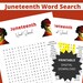 Juneteenth Celebration Printable Word Search - Educational Activity ...