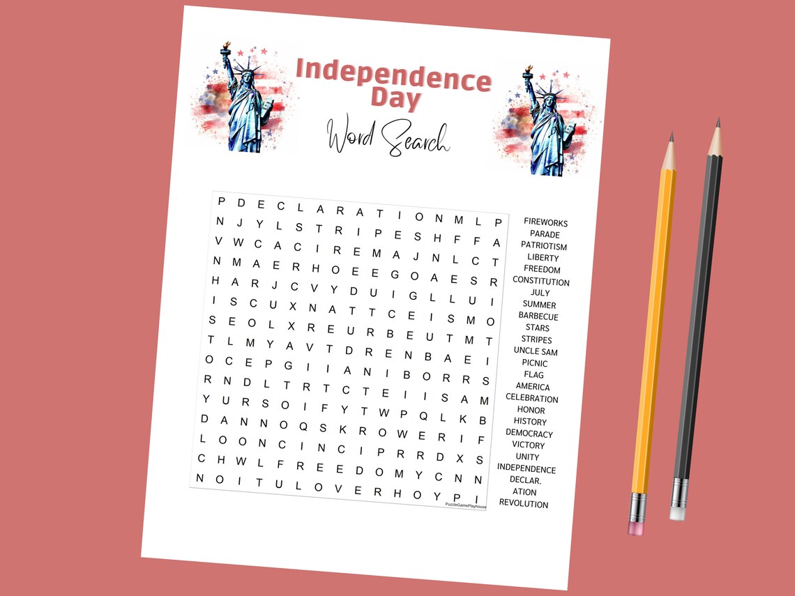 Independence Day Word Search Printable - Fun 4th of July Puzzle ...