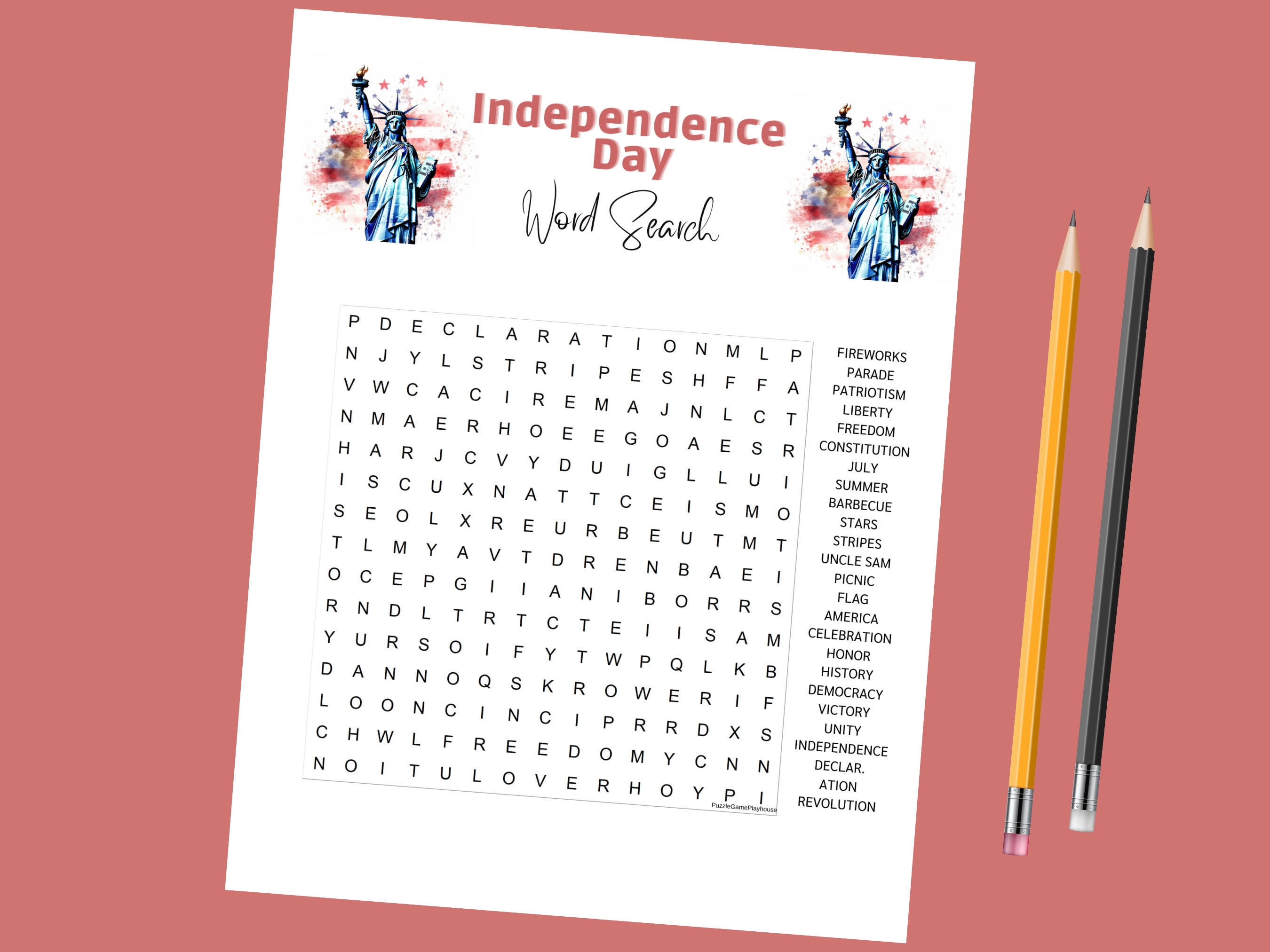Independence Day Word Search Printable - Fun 4th of July Puzzle ...