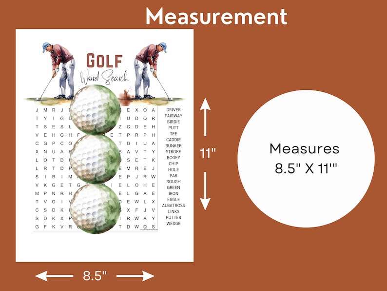 Golf Word Search Puzzle Game I Printable Golf Team Party Games I Golf ...
