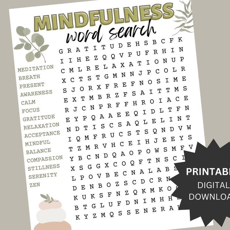 Free Printable Word Search - Etsy