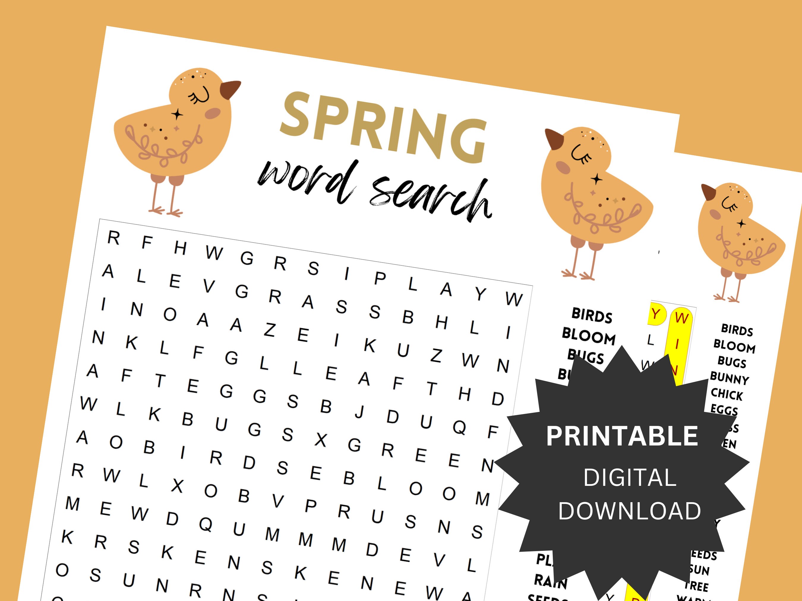 Spring Word Search for Kids - Fun Engaging Printable Puzzle - Seasonal ...