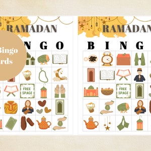 Ramadan Bingo Game - Muslim Kids Mosque Sunday School Activity ...