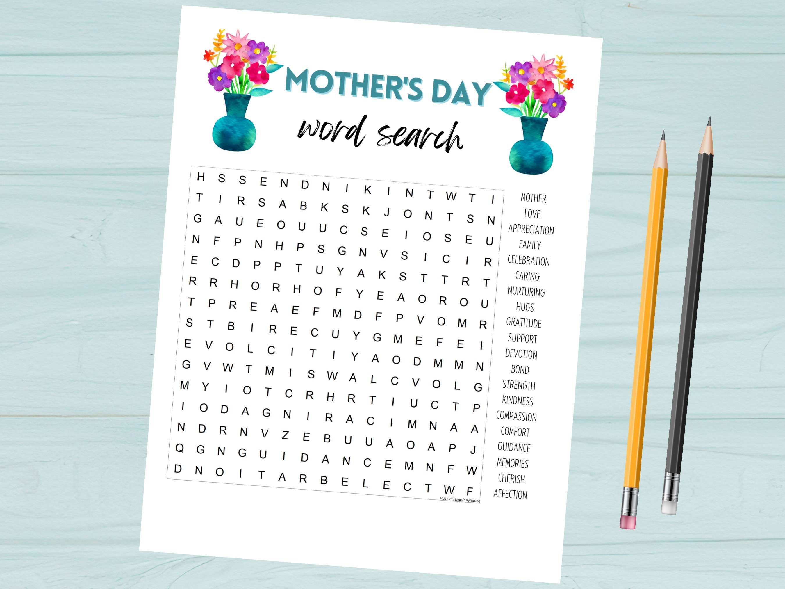 Mother's Day Word Search Puzzle - Fun and Engaging Activity for Mom ...