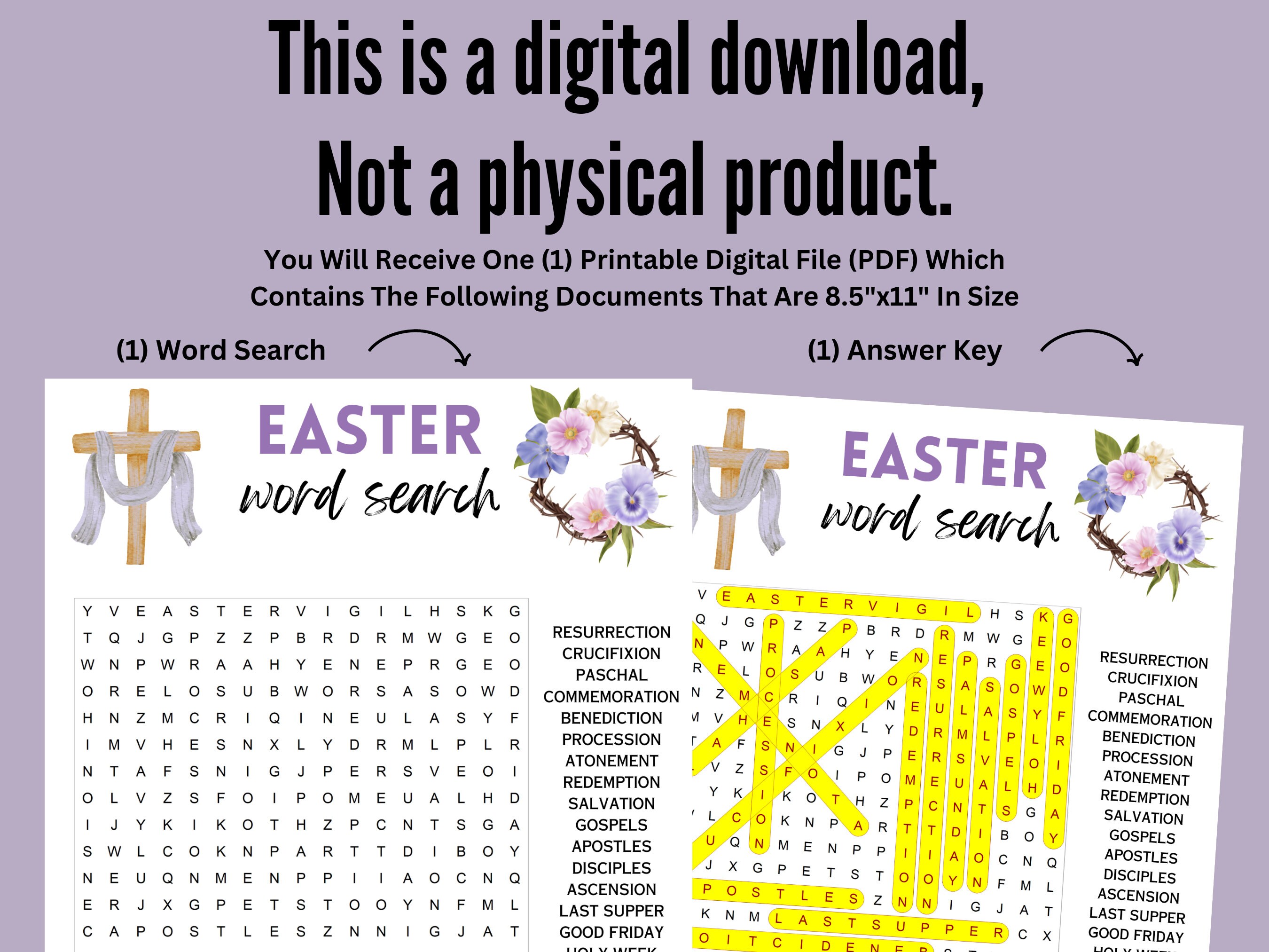 Easter Word Search Game Engaging Search A Word Printable Puzzle ...