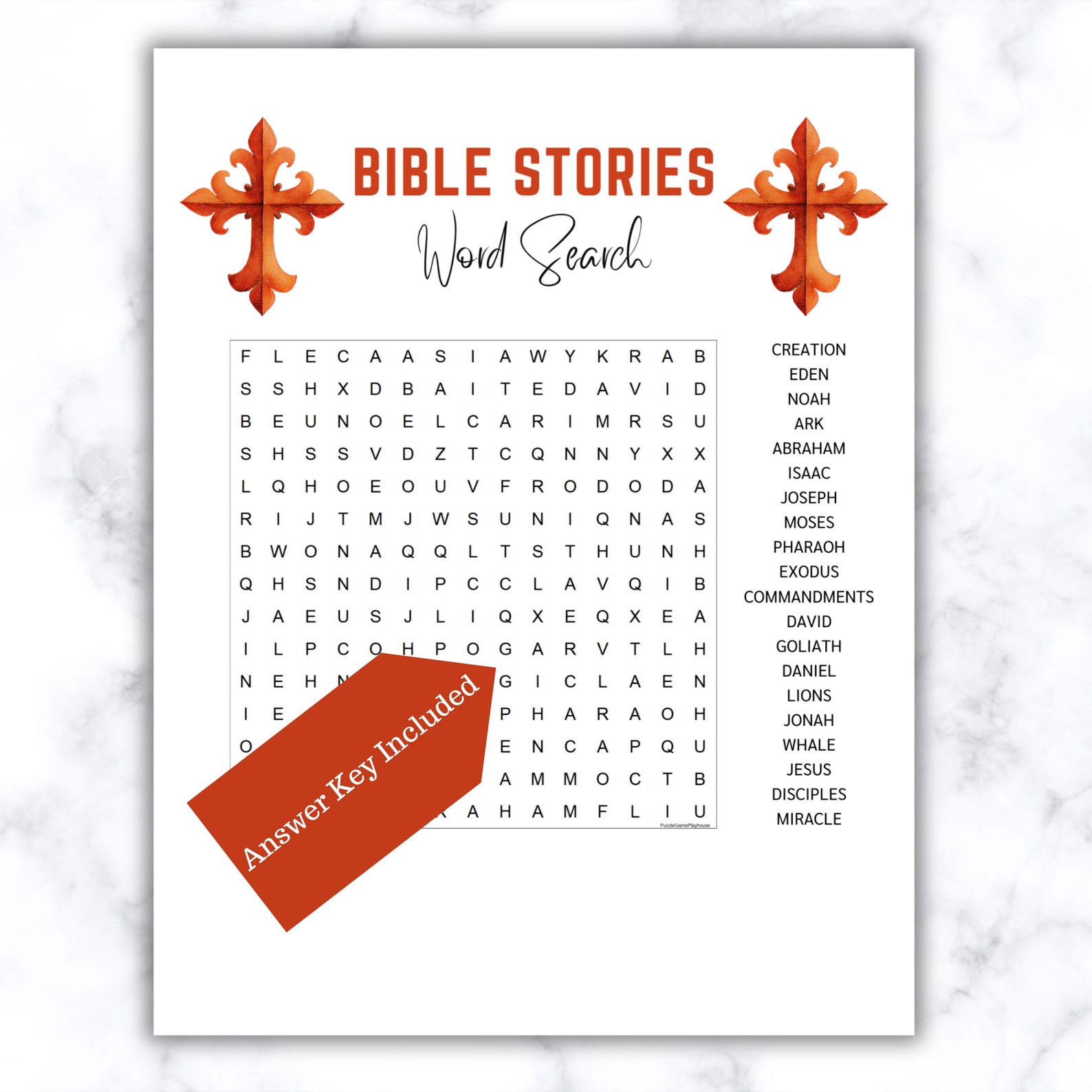 Bible Stories Word Search Puzzle: Sunday School Christian Game (PDF ...
