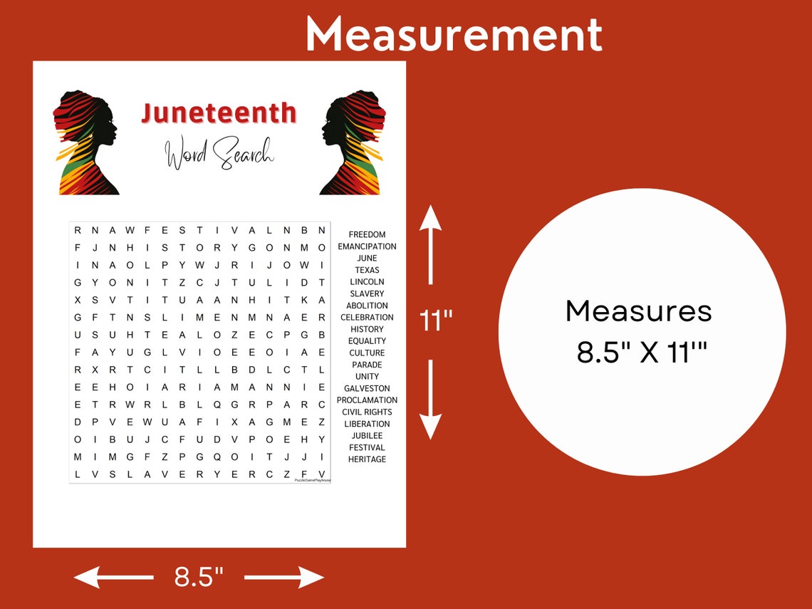 Juneteenth Celebration Printable Word Search - Educational Activity ...