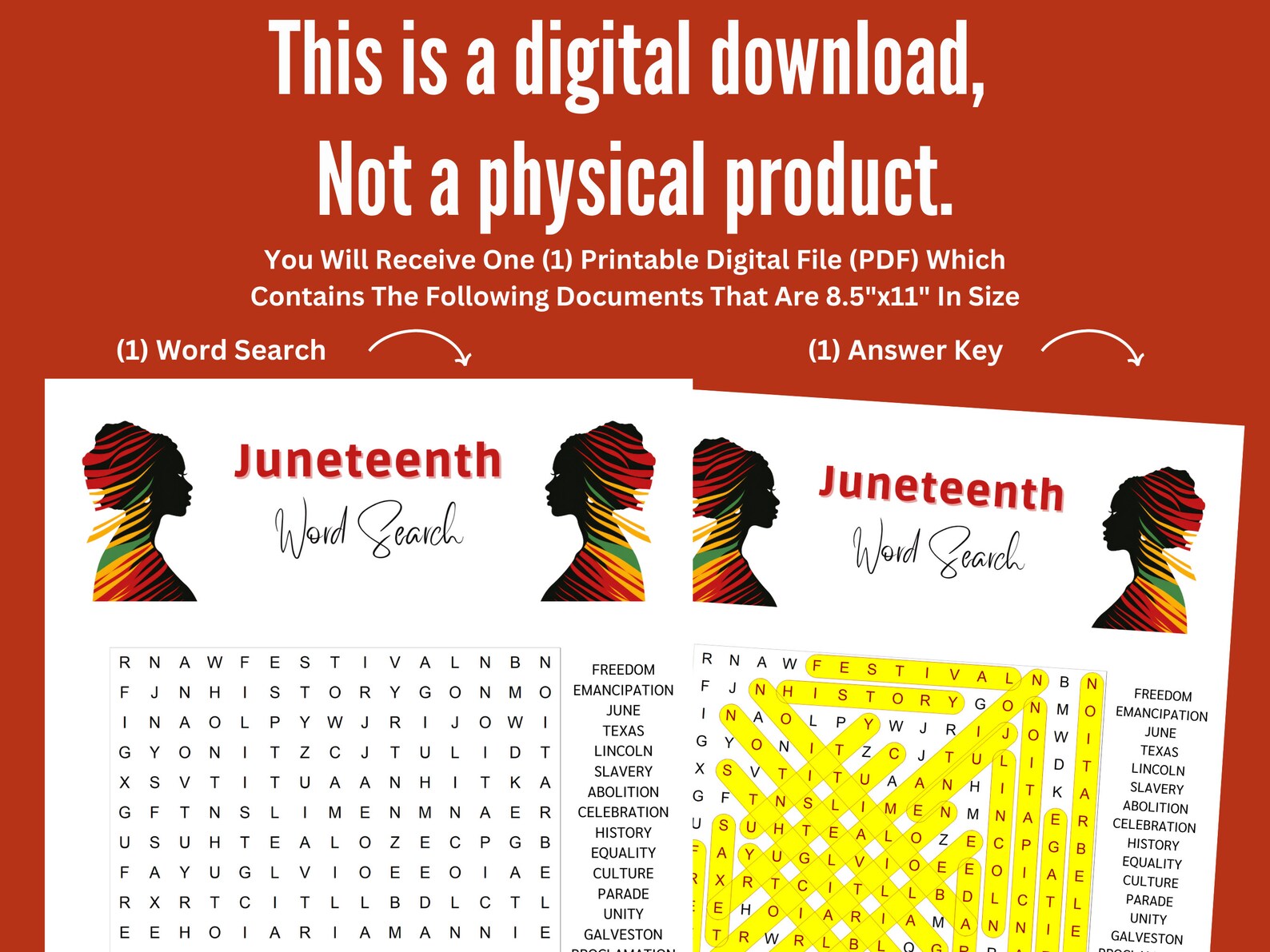 Juneteenth Celebration Printable Word Search - Educational Activity ...
