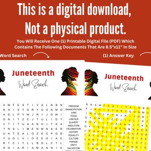 Juneteenth Celebration Printable Word Search - Educational Activity ...