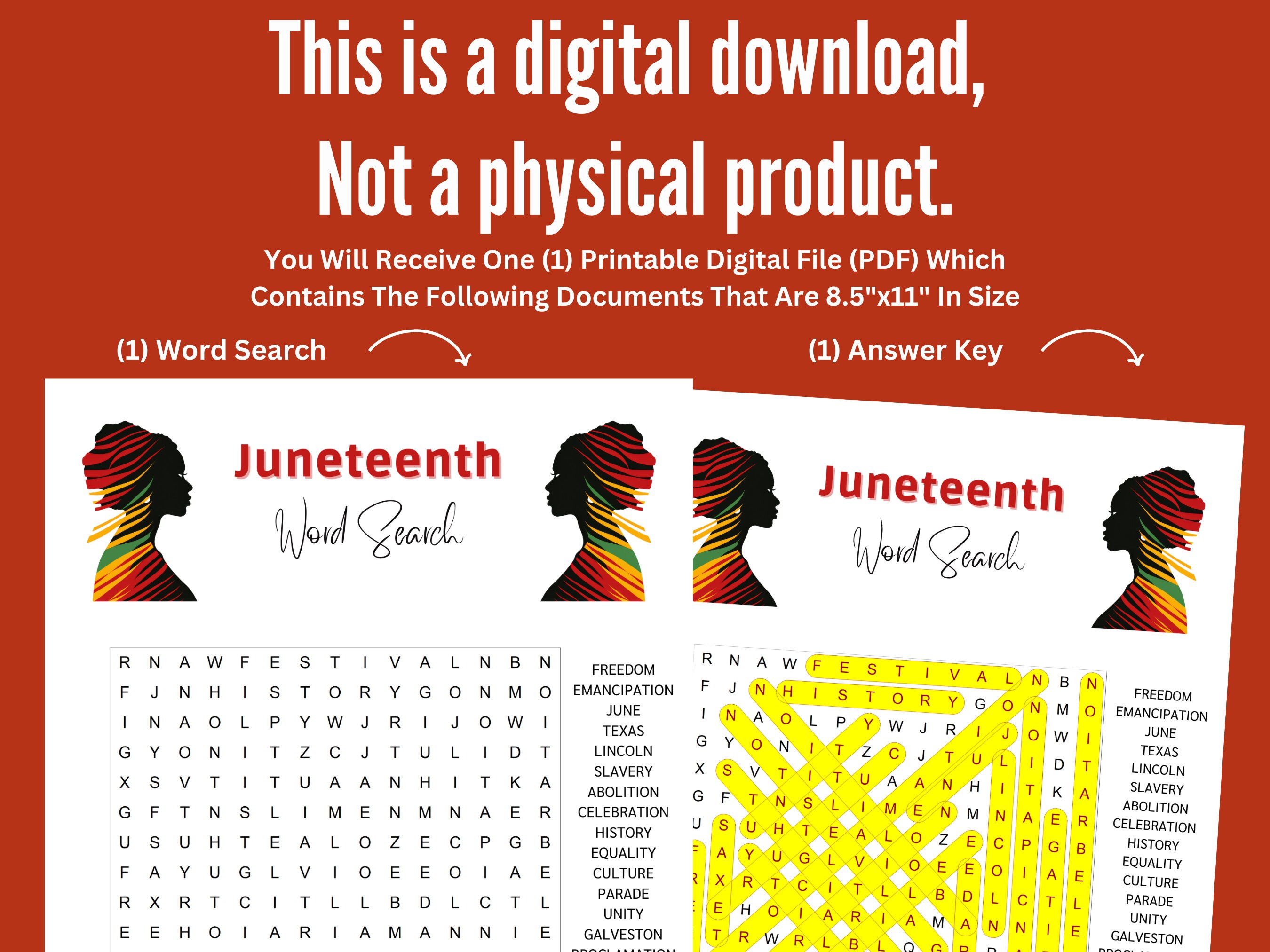 Juneteenth Celebration Printable Word Search - Educational Activity ...