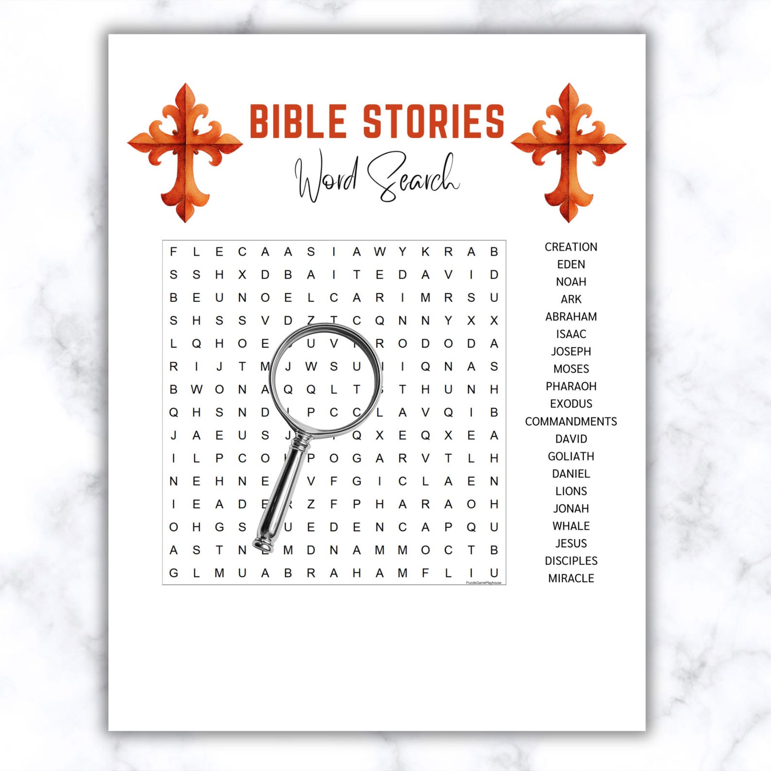 Bible Stories Word Search Puzzle: Sunday School Christian Game (PDF ...