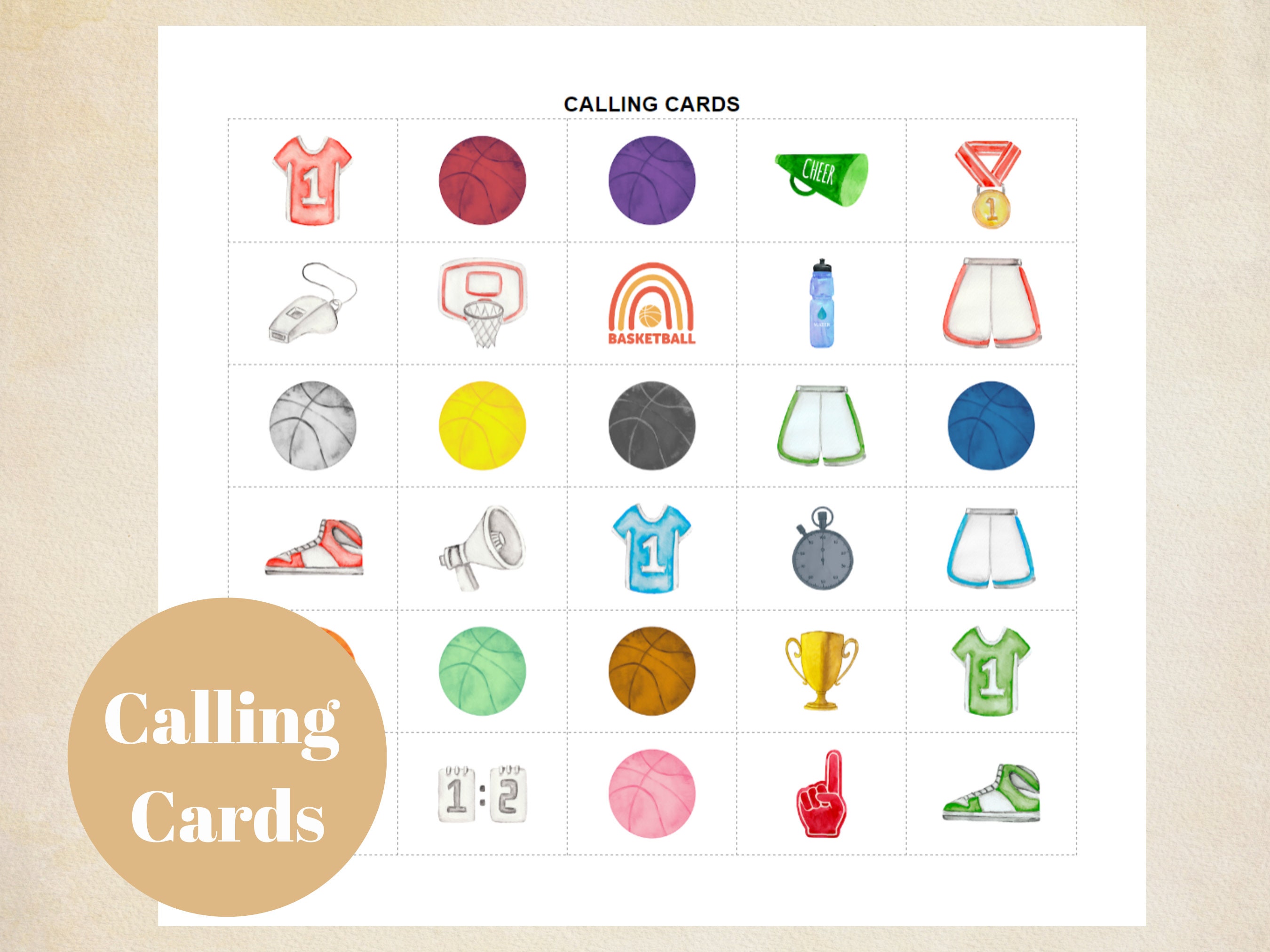 Basketball Bingo Game - Fun Game for Fans and Players - Printable ...