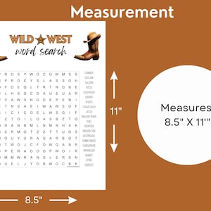 Wild West Word Search Puzzle - Challenging Cowboy Old West Themed ...