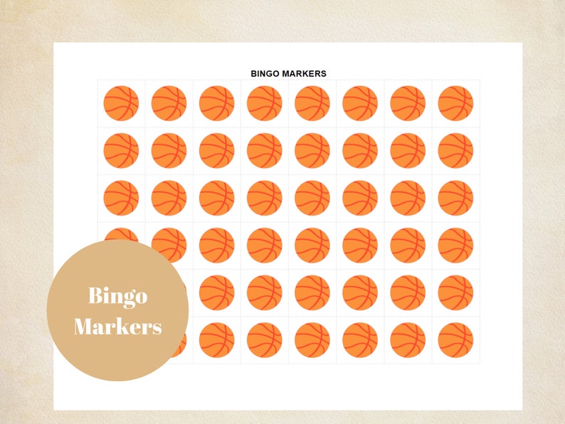 Basketball Bingo Game - Fun Game for Fans and Players - Printable ...