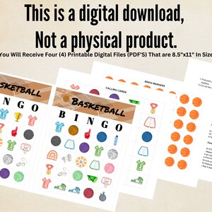 Basketball Bingo Game - Fun Game for Fans and Players - Printable ...