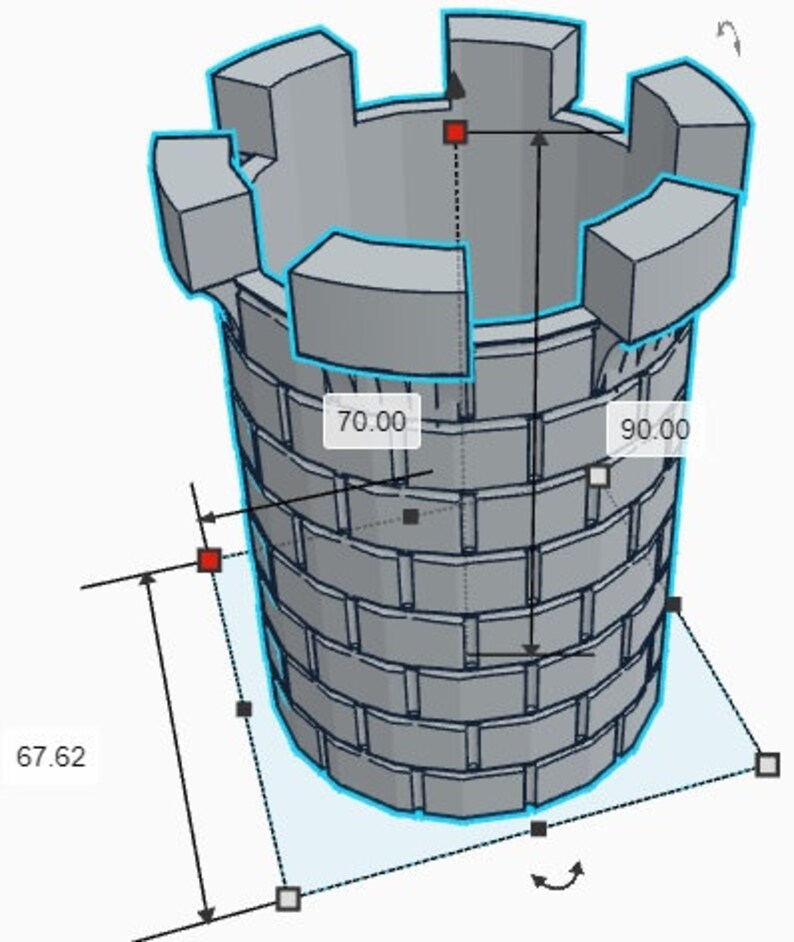Castle Turret Pencil Holder STL File - Etsy
