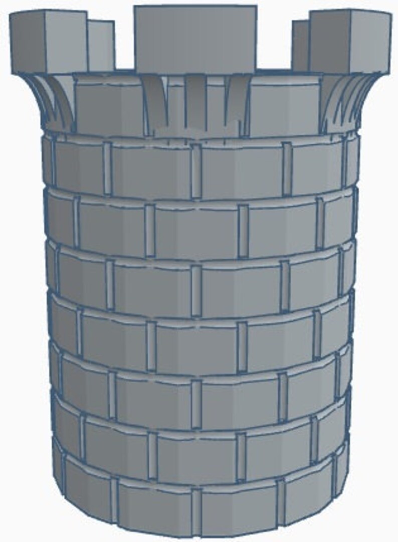 Castle Turret Pencil Holder STL File - Etsy