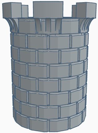 Castle Turret Pencil Holder STL File - Etsy