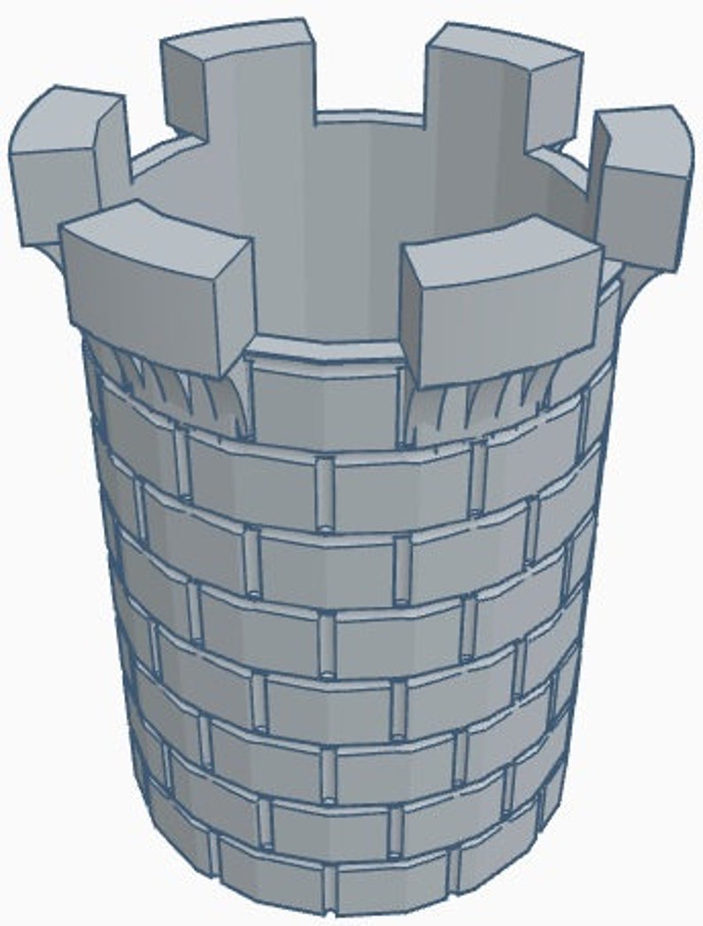 Castle Turret Pencil Holder STL File - Etsy