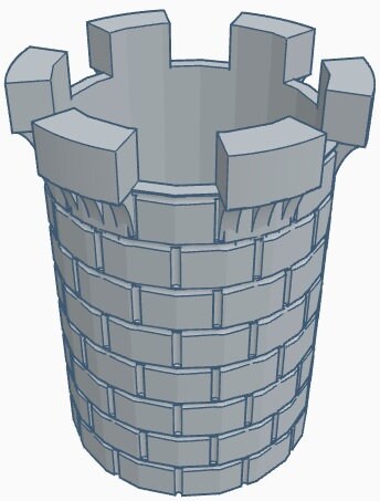 Castle Turret Pencil Holder STL File - Etsy