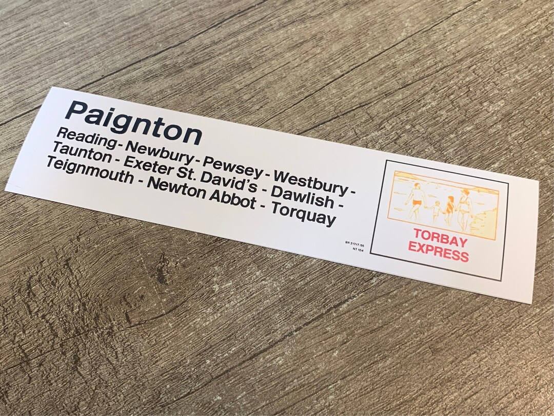 British Rail 1980s Replica Carriage Window Label Fridge Magnet : Torbay ...