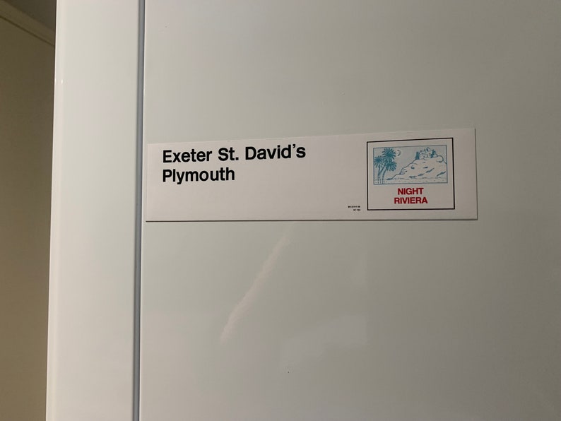 British Rail 1980s Replica Carriage Window Label Fridge Magnet : Night ...