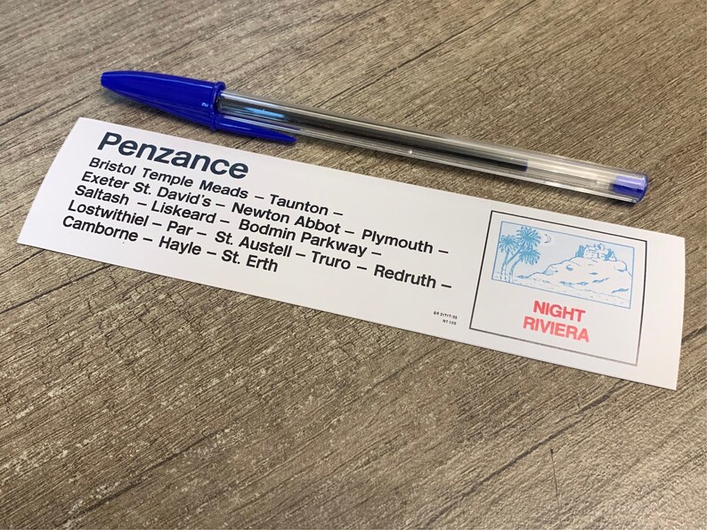 British Rail 1980s Replica Carriage Window Label Fridge Magnet : Night ...