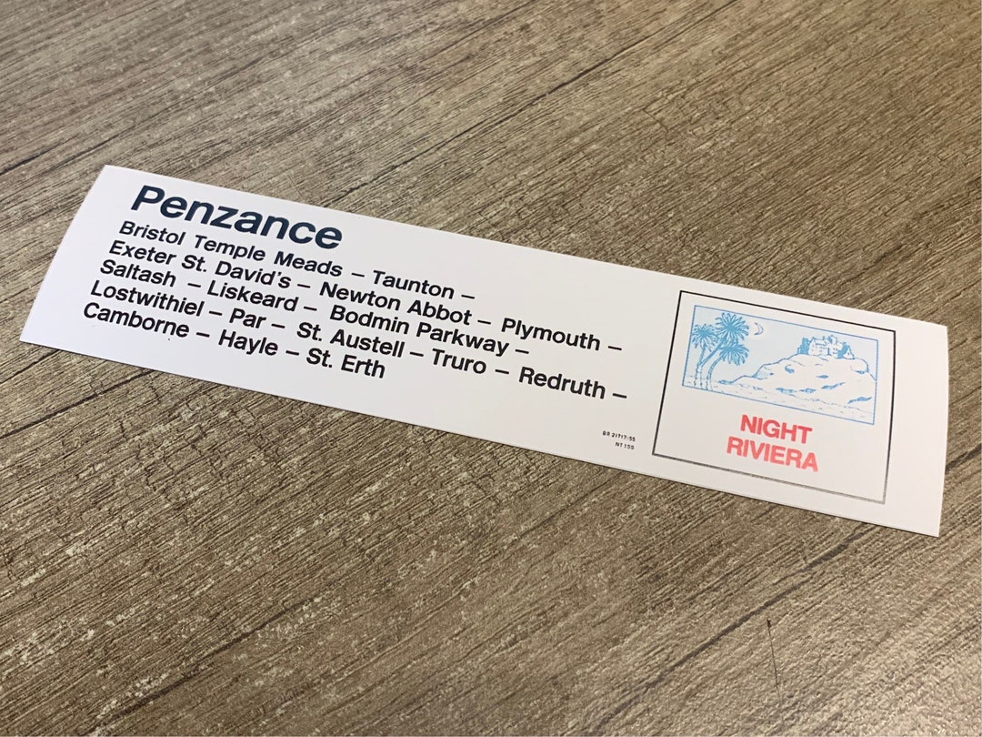 British Rail 1980s Replica Carriage Window Label Fridge Magnet : Night ...