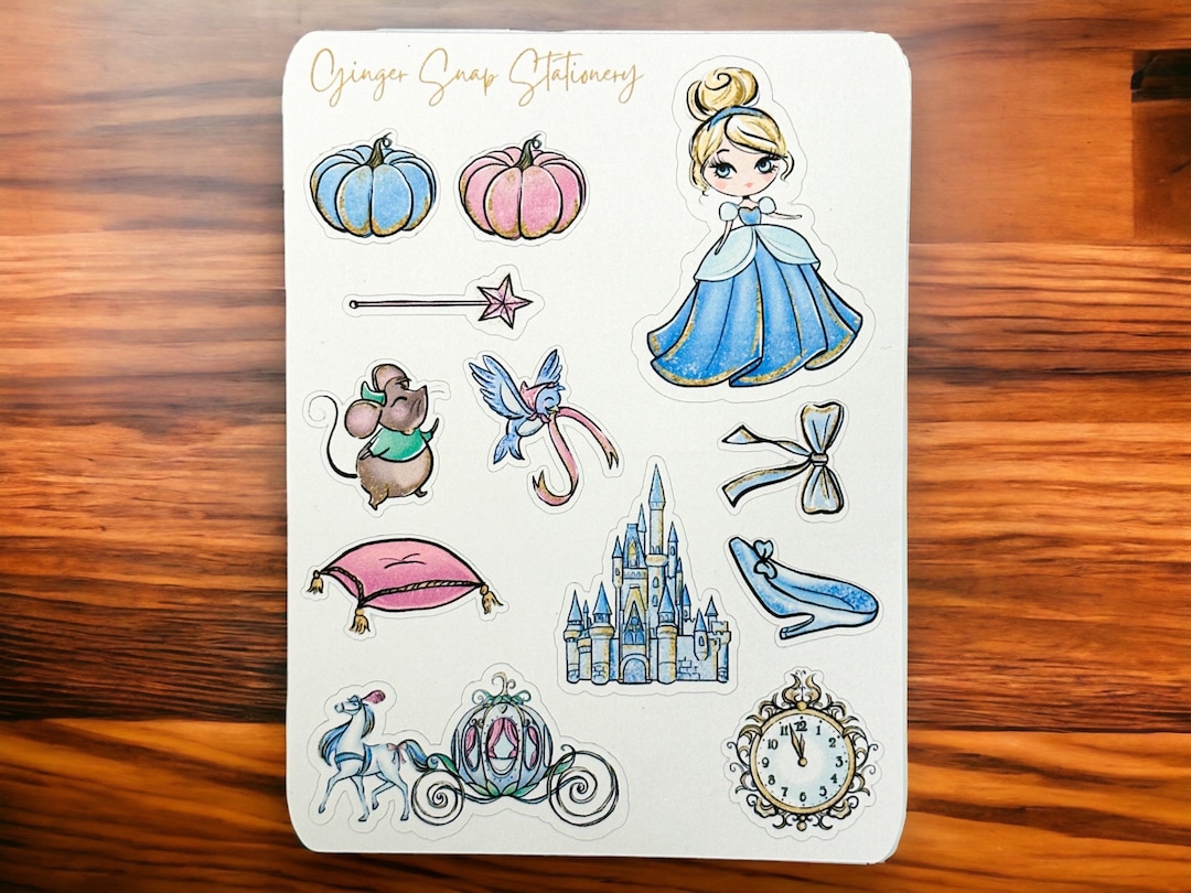 Cinderella Stickers: Princess Planner, Journal, Scrapbook - Etsy