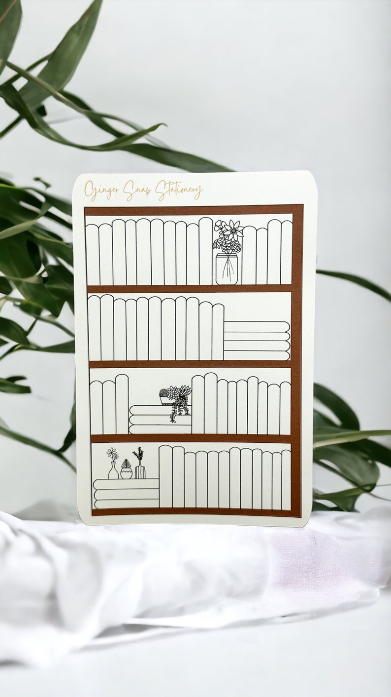 Bookshelf Tracker Stickers: Reading Journal Planner Stickers - Etsy