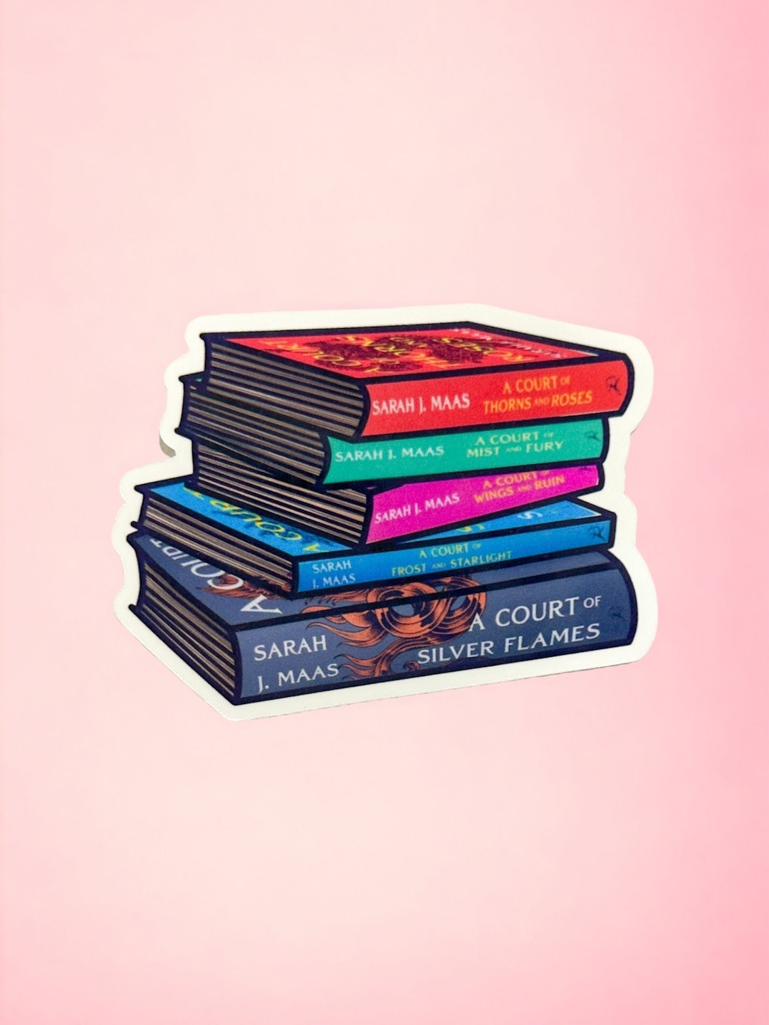 ACOTAR Book Stack Sticker: Sarah J Maas Vinyl Decal - Etsy